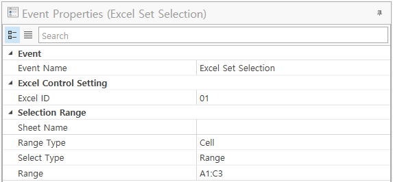 Excel Set Selection
